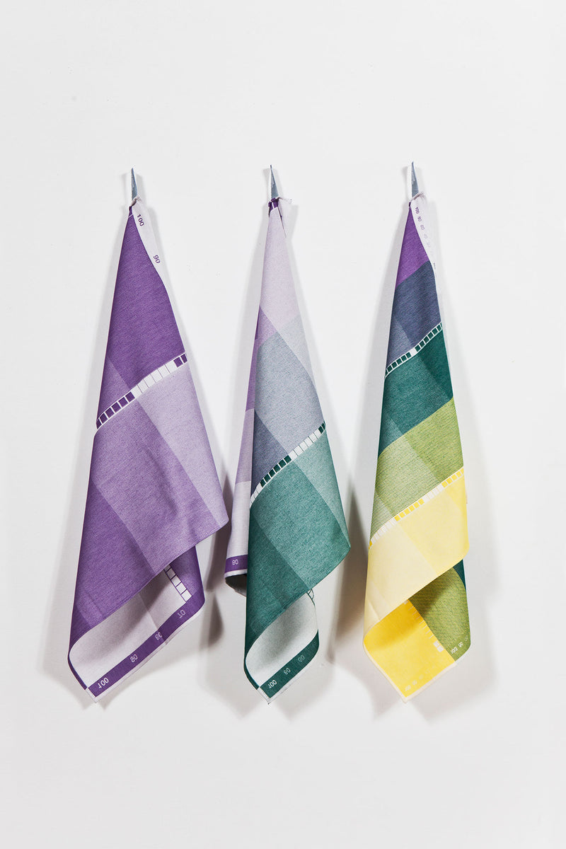 Index Collection – Tea Towel – Purple Multitone – Raw Color Shop